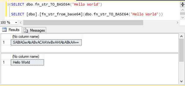 Base64 Encoding And Decoding With Sql Server Unicode Characters