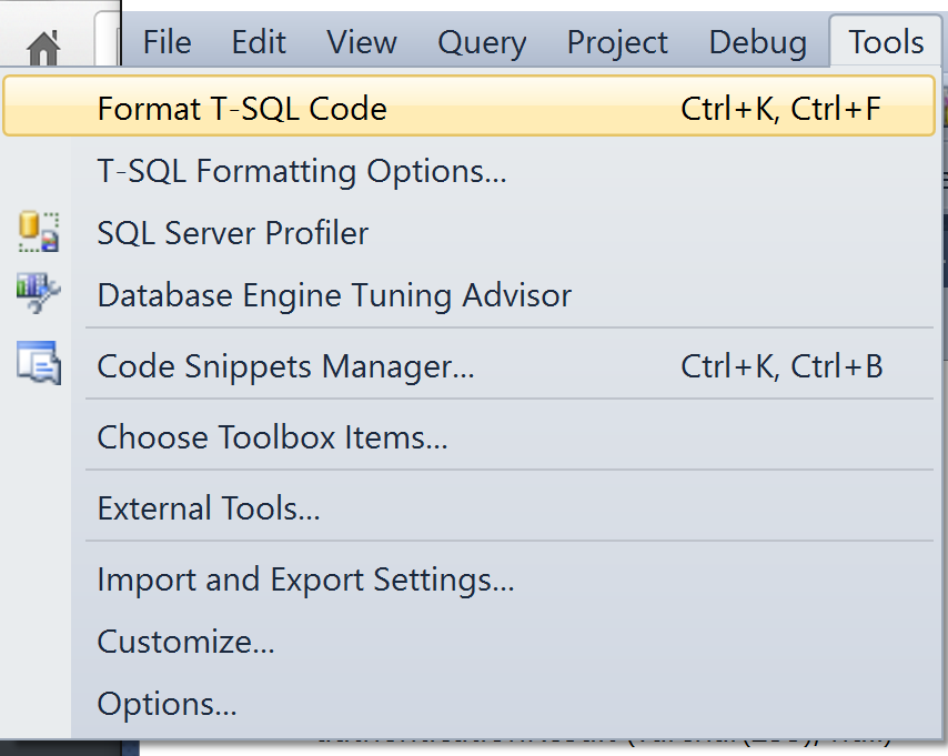 Poor Mans T Sql Formatter Format T Sql Code Jrevell